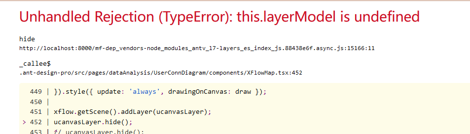 CanvasLayer 调用hide() 缩放地图会再次显示，L7plot flow.getScene().addLayer(CanvasLayer) 后调用hide() 报错 · Issue ...