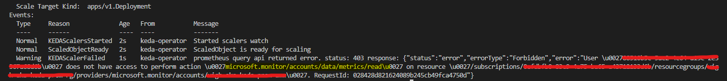 Role Assignments for KEDA Azure Managed Prometheus with Workload Identity · kedacore keda ...