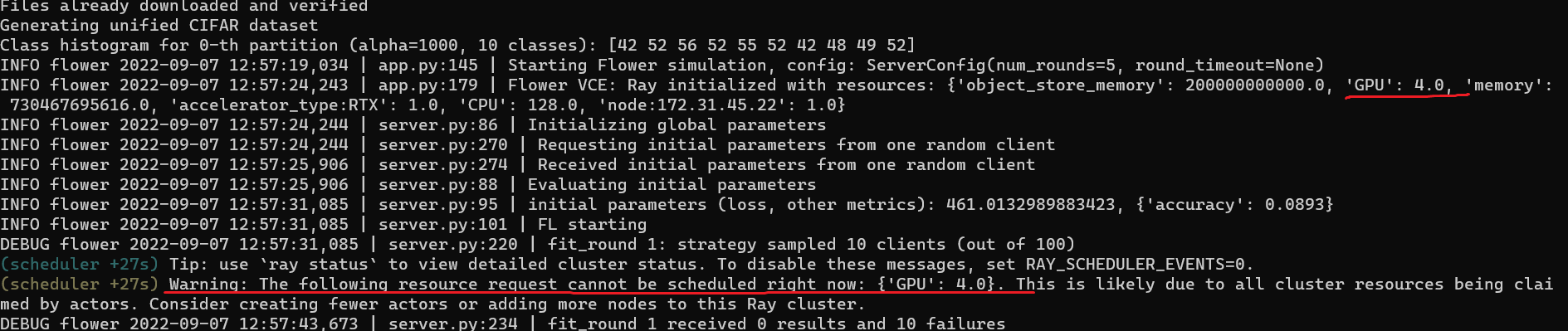 PyTorch simulation example with GPUs · Issue #1415 · adap/flower · GitHub