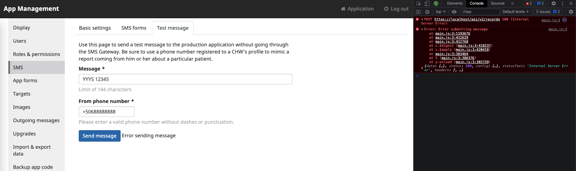 Error 500 When Processing Sms Message Missing Year From Bikram Sambat