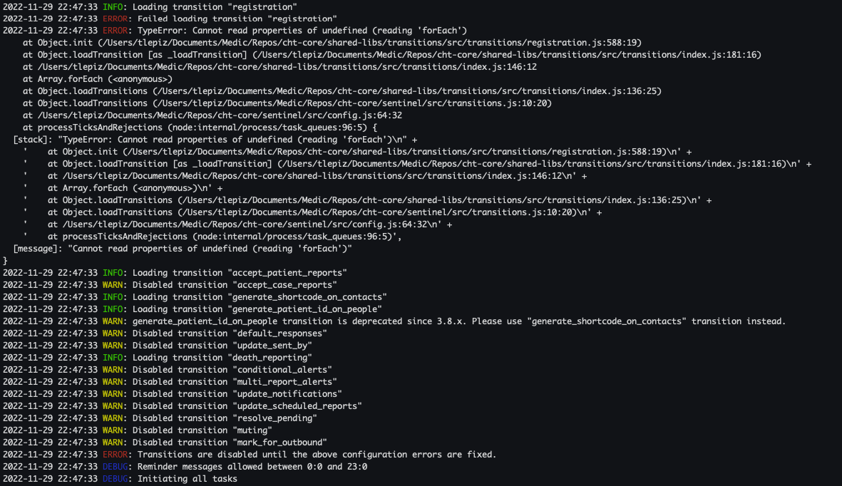 Transitions Error When Using An Existing Db · Issue 7948 · Medic Cht Core · Github