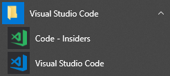 Remove unnecessary start menu folder for Visual Studio Code for Windows ...