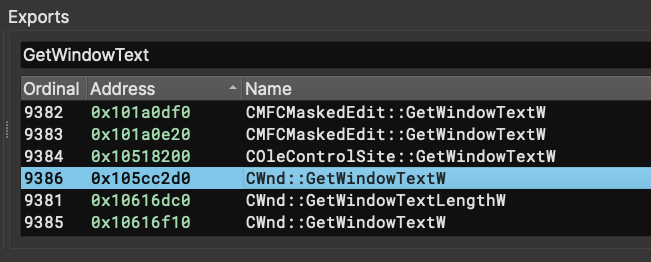 Search in the imports/exports in the triage view does not account for ordinal · Issue #4590 ...
