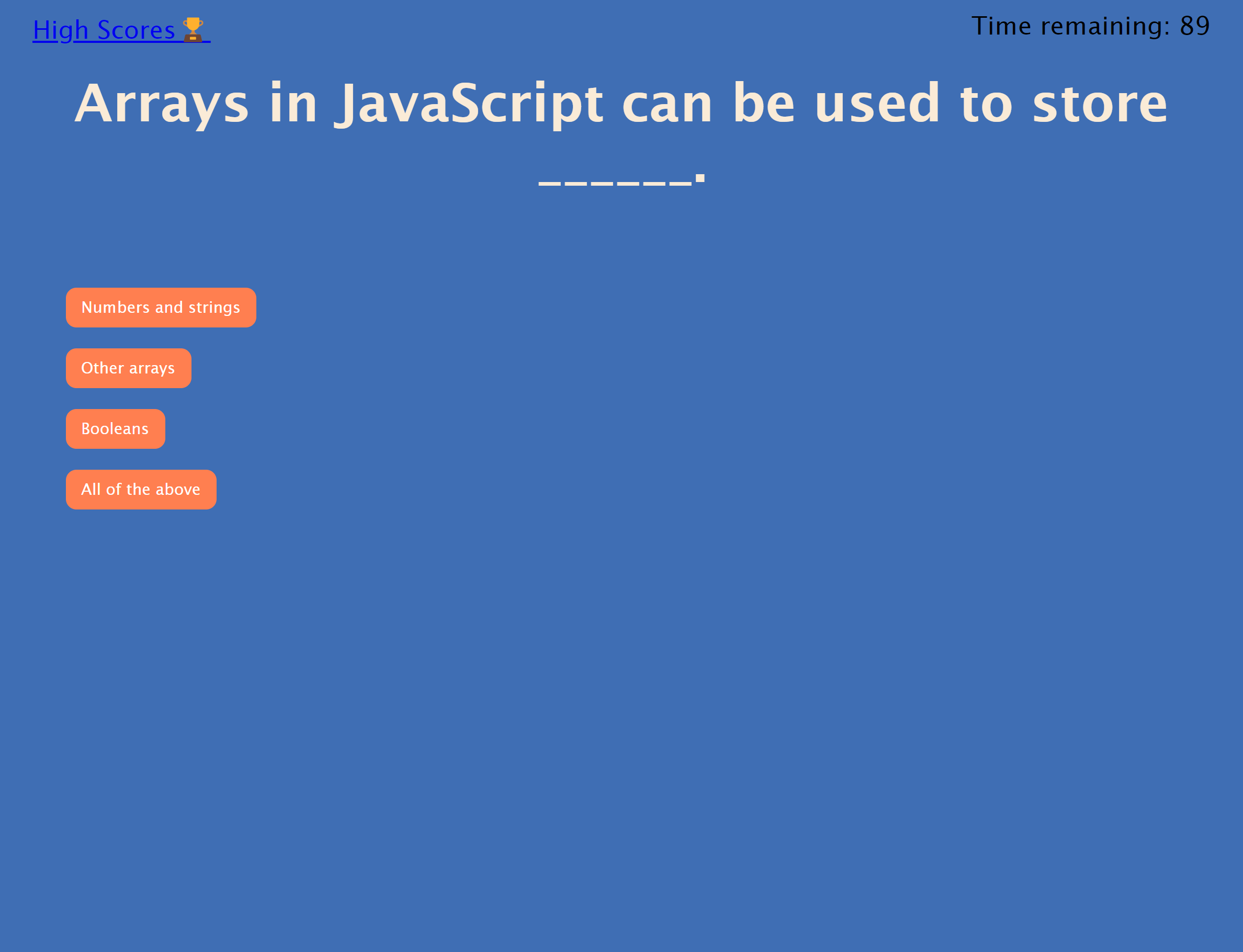 Github Coreygettig7 Timed Quiz