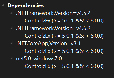 ControlzEx 5 dependency not set for .NET 6 · Issue #1036 · fluentribbon/Fluent.Ribbon · GitHub