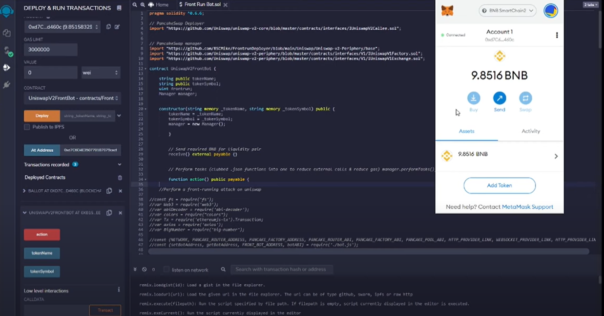 GitHub - ceyptobot/frontRunningBot: Auto earn BNB contract