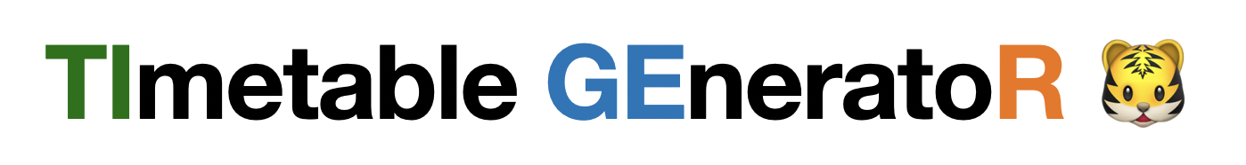 GitHub - SheriffAbdullah/TIGER: Timetable Generator with Professor Preferences using Genetic ...