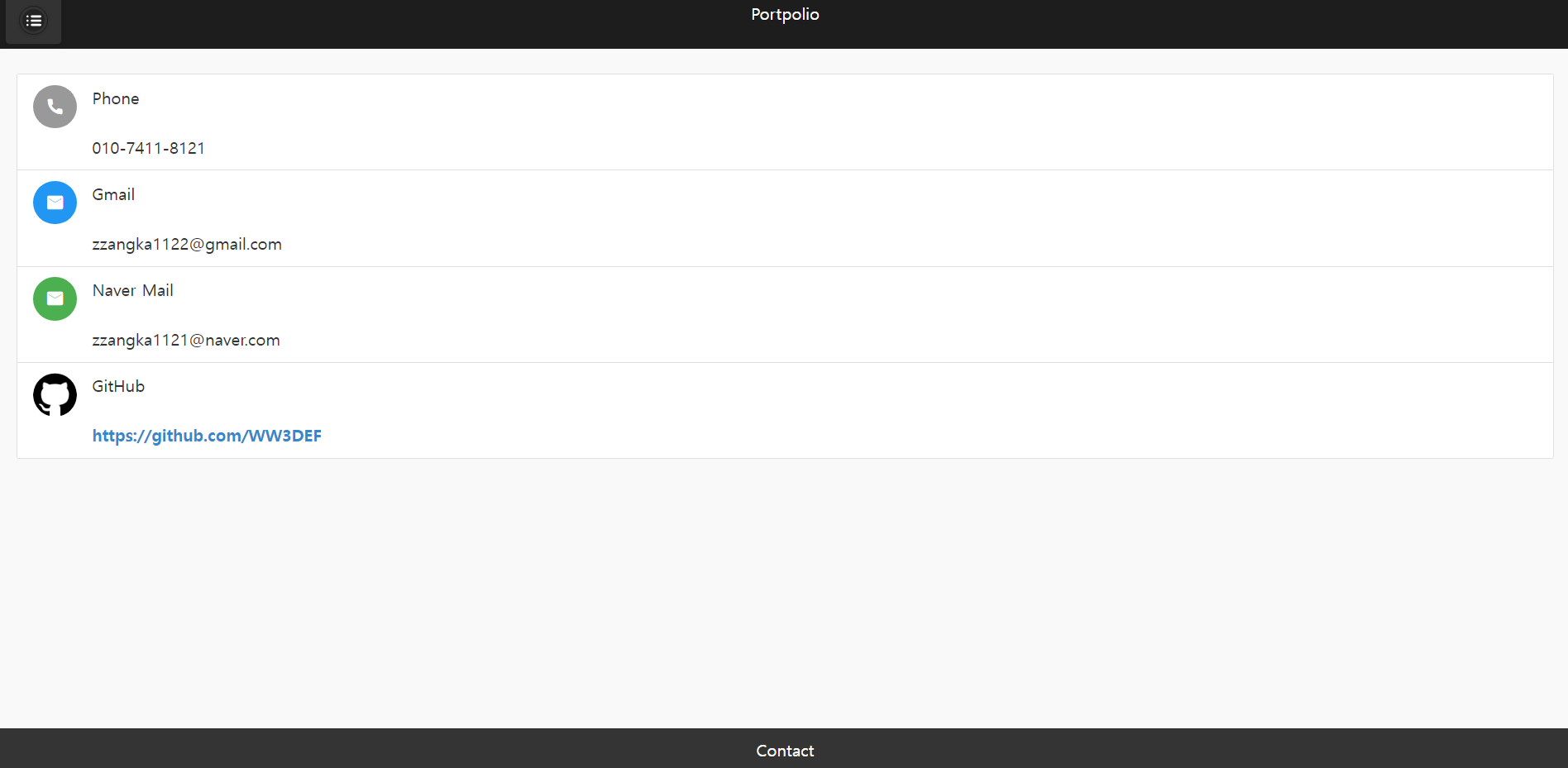 GitHub - WW3DEF/mobile-portpolio