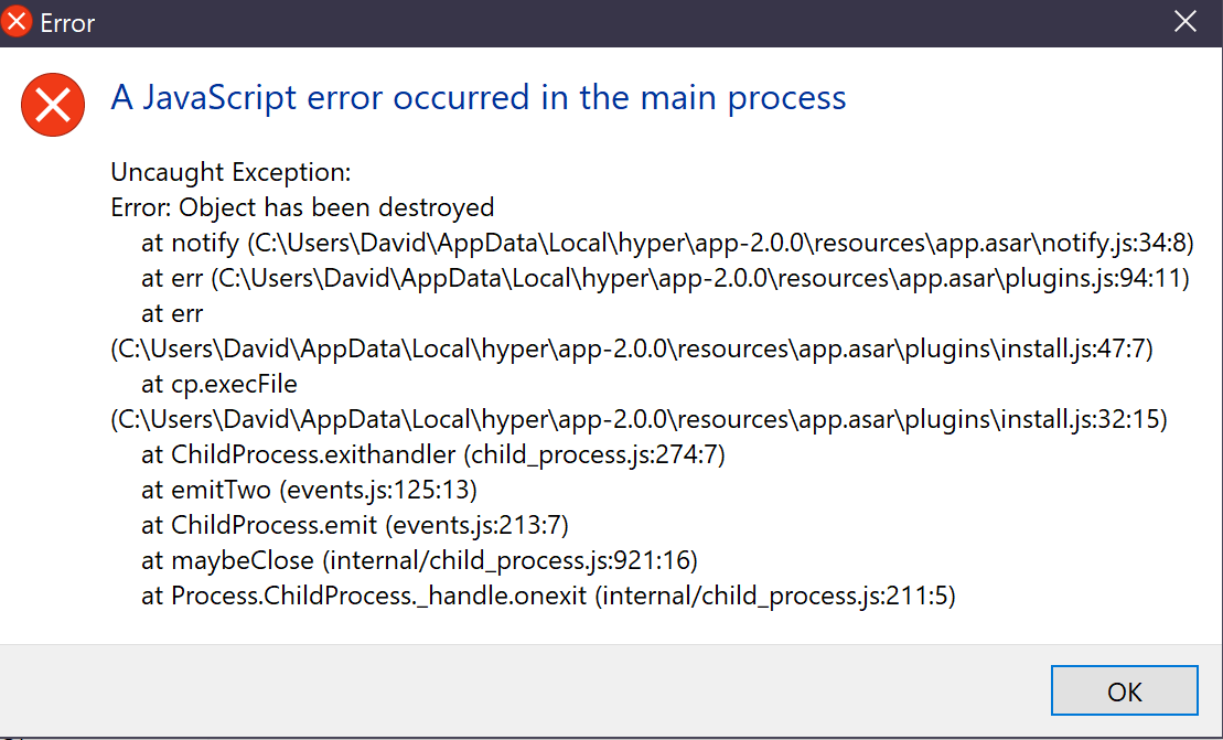 Constant annoynaces from Hyper on node module plugin issues · Issue #3159 · vercel/hyper · GitHub