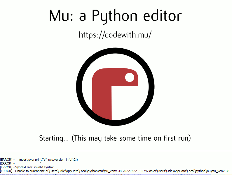 "Failed to run venv interpreter" · Issue #2190 · mu-editor/mu · GitHub