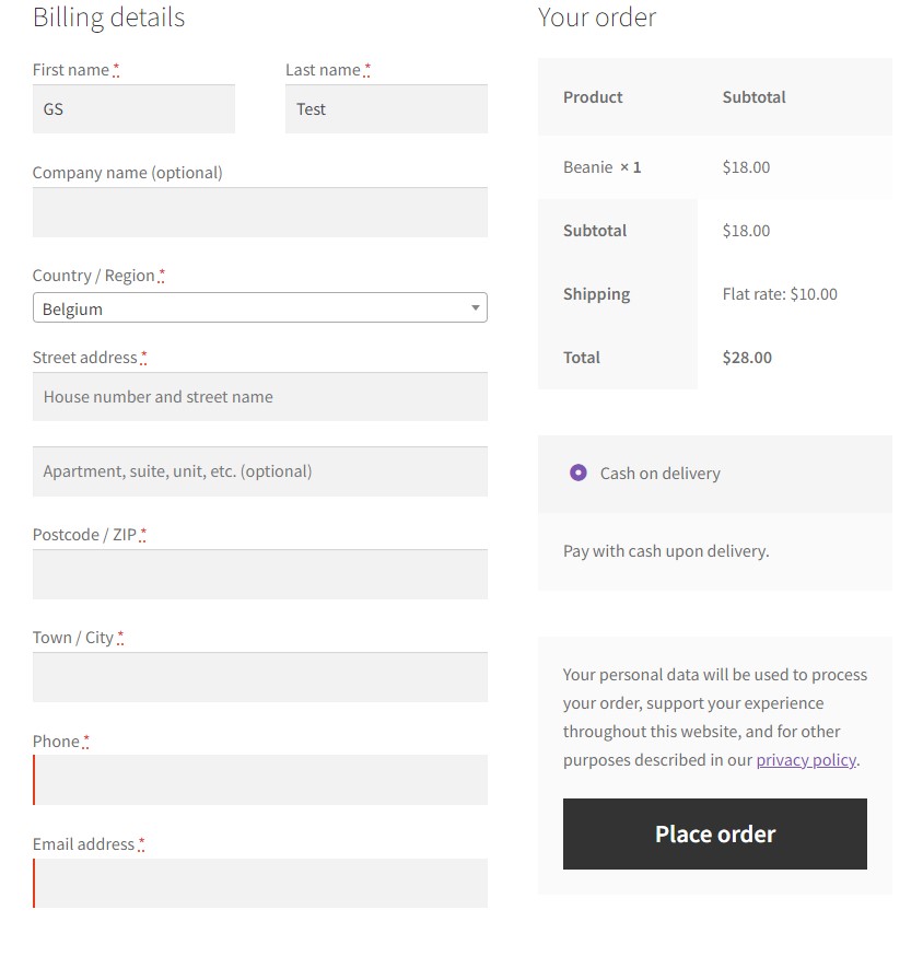 Shipping fields incorrect for belgium market · Issue #33835 · woocommerce/woocommerce · GitHub