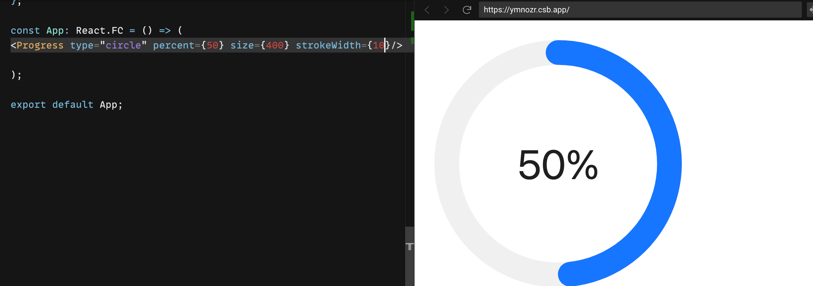 Allow changing the thickness of progress bar when type is circle · Issue #42052 · ant-design/ant ...