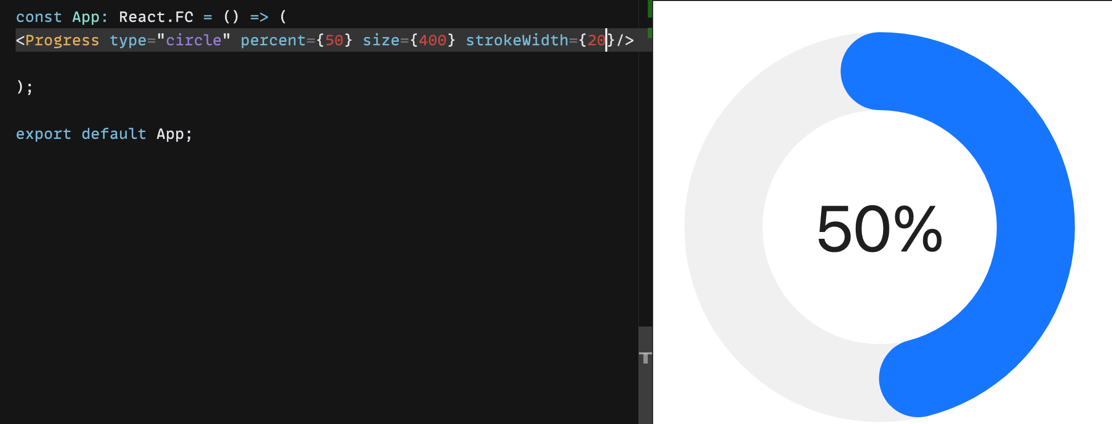 Allow changing the thickness of progress bar when type is circle · Issue #42052 · ant-design/ant ...