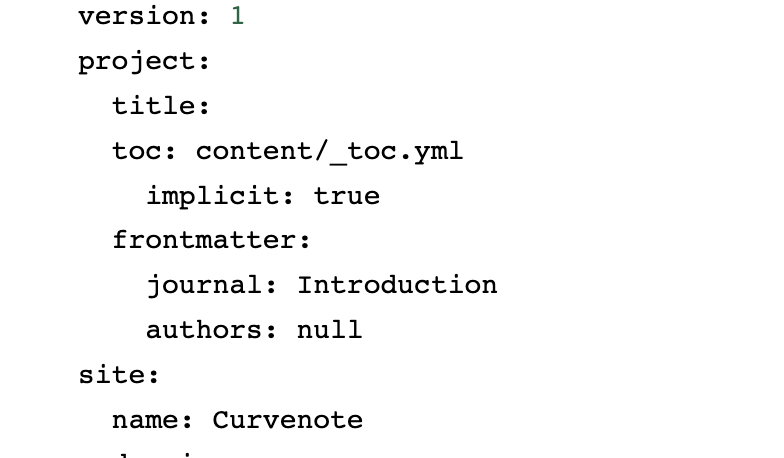 curvenote.yml has `project` section with project frontmatter, toc customization options · Issue ...