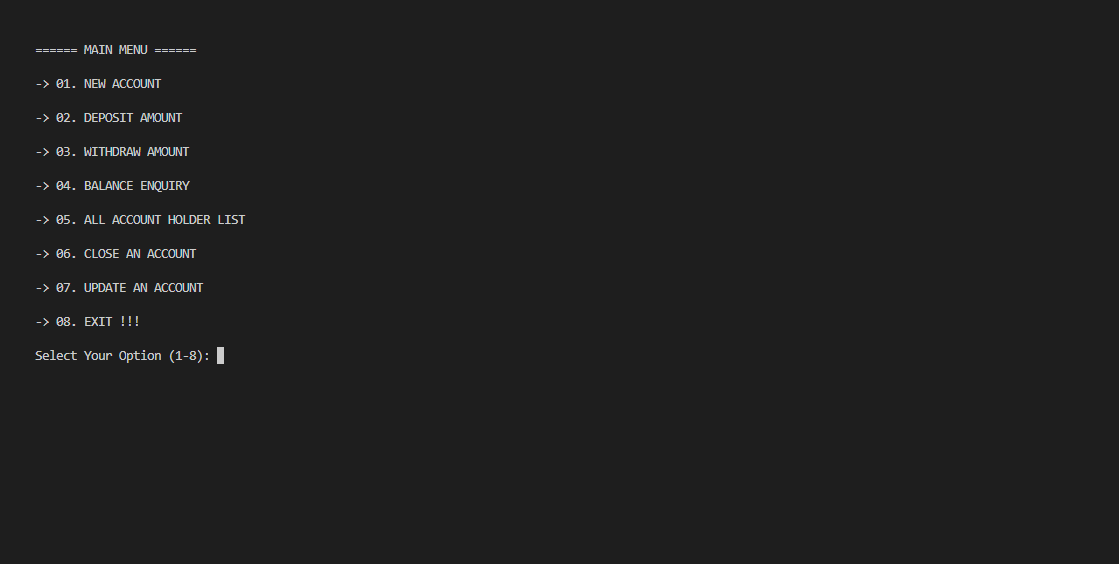 GitHub - utkarsh006/Bank-Management-System: C++ Project on Bank Management