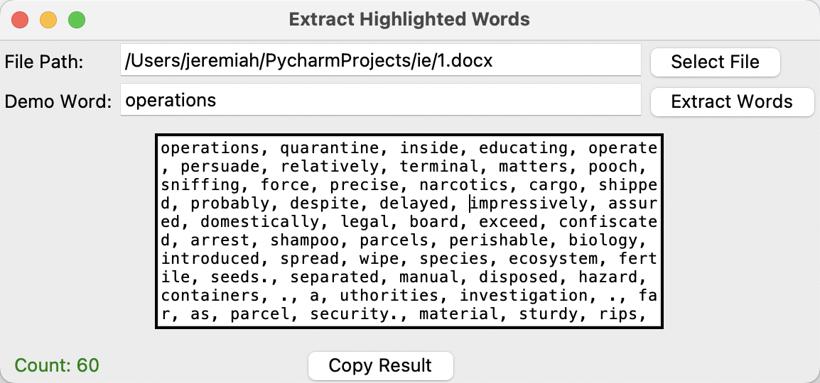 GitHub - Jeremiah2077/ExtractHighlightedWords: Extract Highlighted Words from docx
