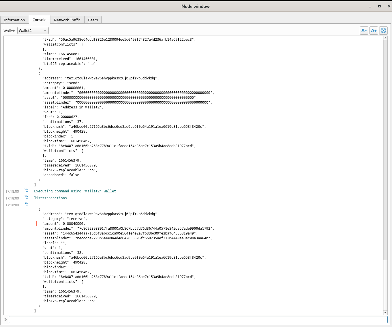 Elements-qt fails to show the amount in the sender's wallet after using the Send button · Issue ...