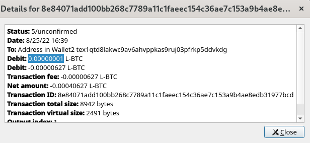 Elements-qt fails to show the amount in the sender's wallet after using the Send button · Issue ...