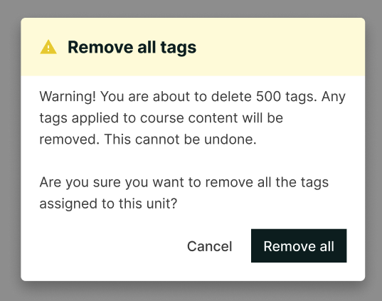 [Tagging] Remove all tags tool · Issue #124 · openedx/modular-learning · GitHub