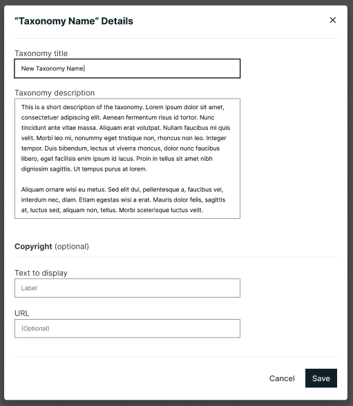 [Tagging] Edit Taxonomy Details · Issue #125 · openedx/modular-learning · GitHub