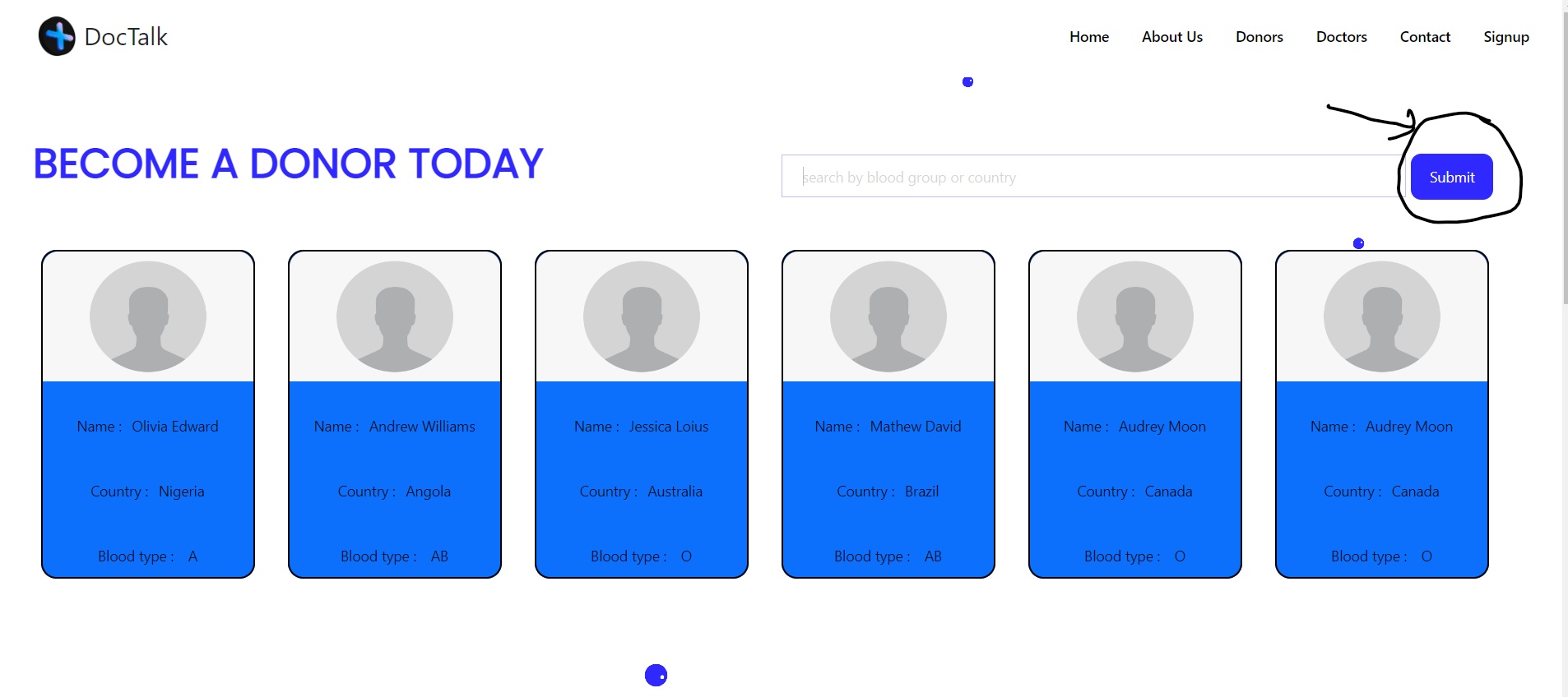 Hover feature for the submit button on the donor page · Issue #159 · ItsRoy69/DocTalk · GitHub