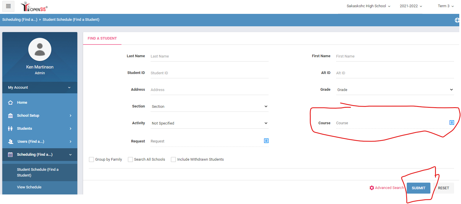 Sort of a "student selection" results in ALL students listed. · Issue ...