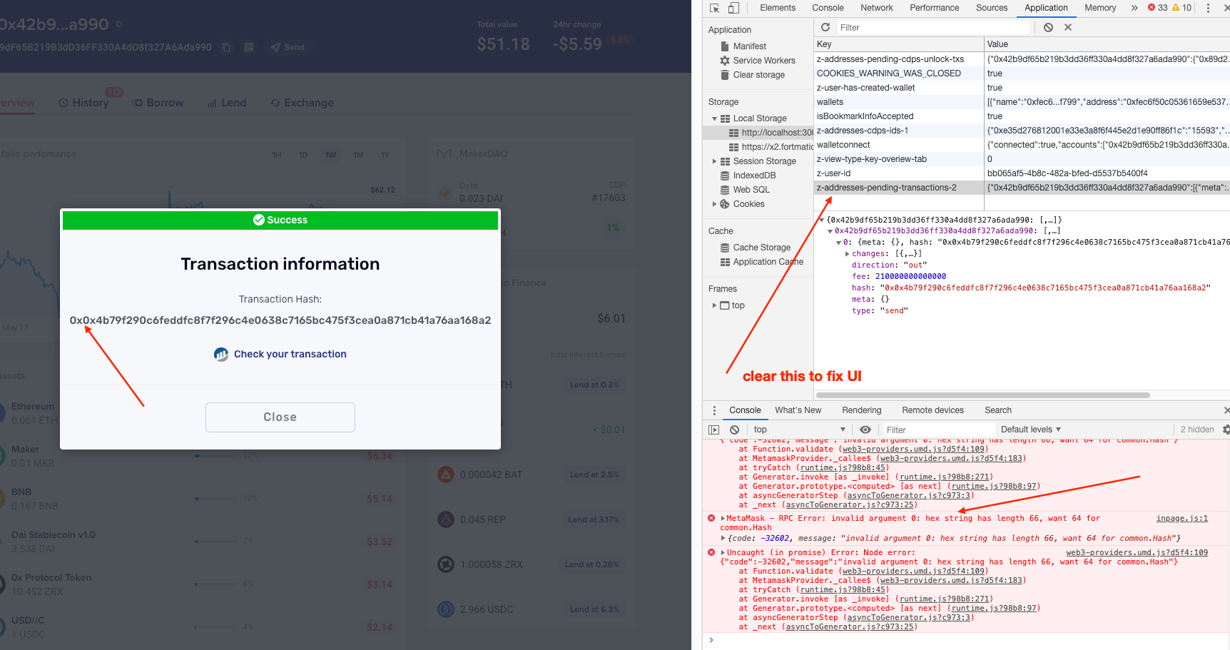 WalletConnect.sendTransaction returns hash with double `0x` prefix · Issue #367 · walleth ...