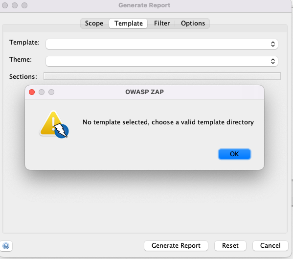 Cannot Generate report. No template options presented · Issue #7674 · zaproxy/zaproxy · GitHub