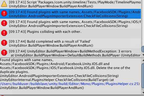 v7.17.1 Found plugins with same names · Issue #286 · facebook/facebook-sdk-for-unity · GitHub