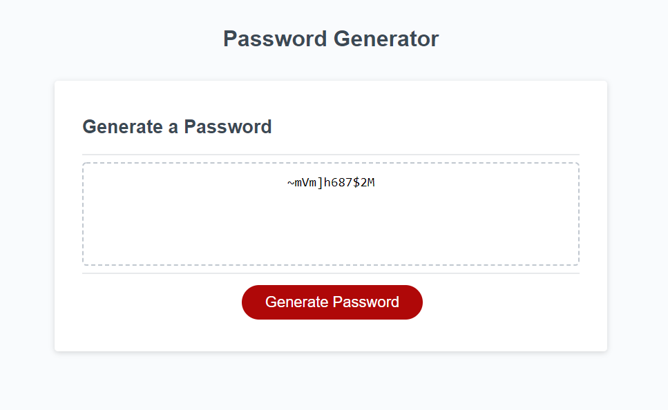 GitHub - HaleyNicole126/passwordgenerator