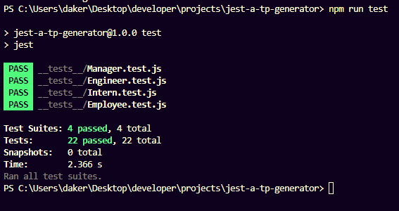 GitHub - HaleyNicole126/jest-a-tp-generator: Application for managers to generate a team page