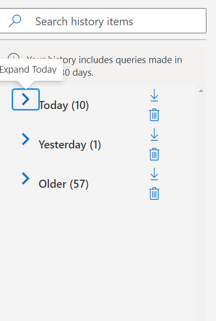 Improve overall user navigation on sample query history · Issue #1156 ...