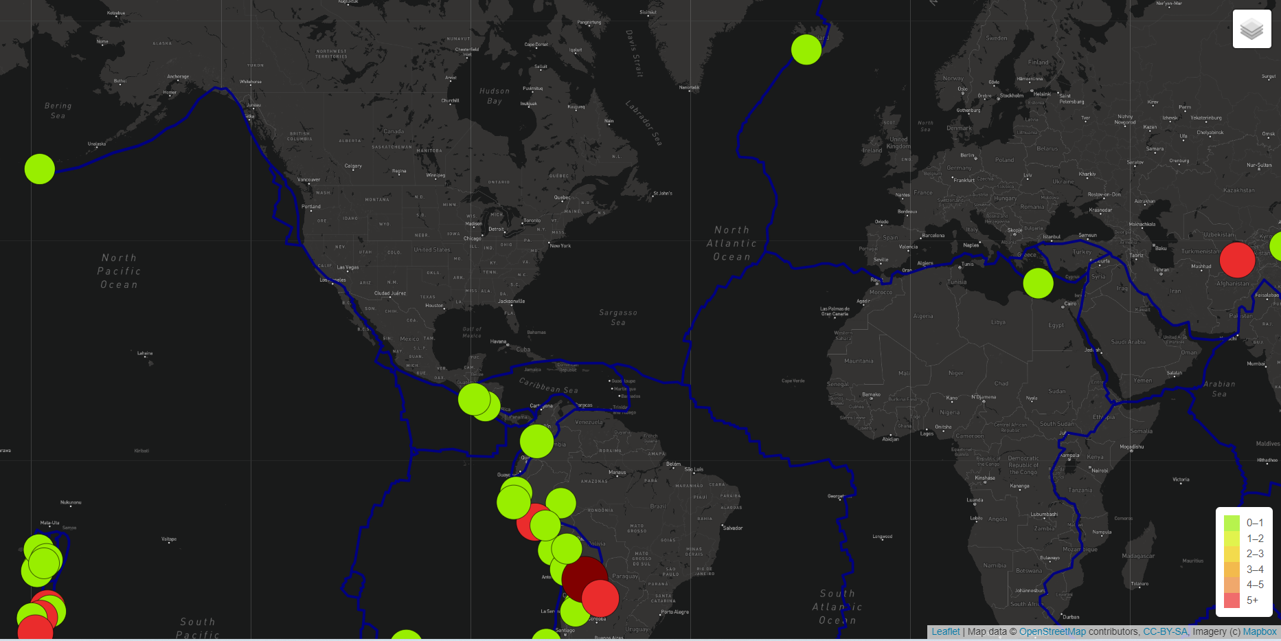 GitHub - es2681/Mapping_Earthquakes: Created interactive maps using Leaflet.js, GeoJSON ...