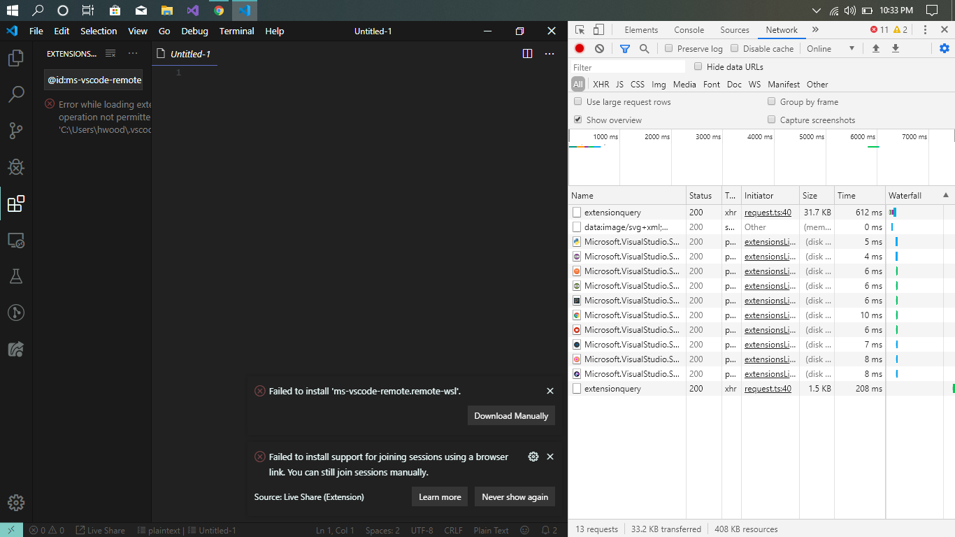 Error Installing extensions after DNS change... · Issue #89315 · microsoft/vscode · GitHub