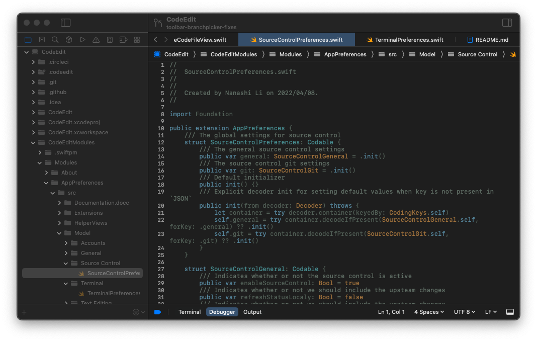 Toolbar Branch Picker Fixes By Lukepistrol · Pull Request 527 · Codeeditappcodeedit · Github