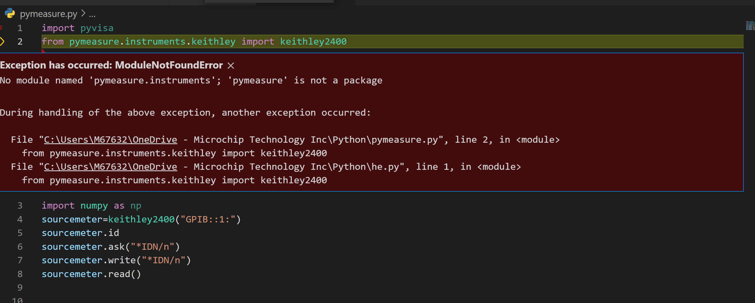 Pymeasure Module Not Found Issue · Issue 526 · Pymeasure Pymeasure · Github
