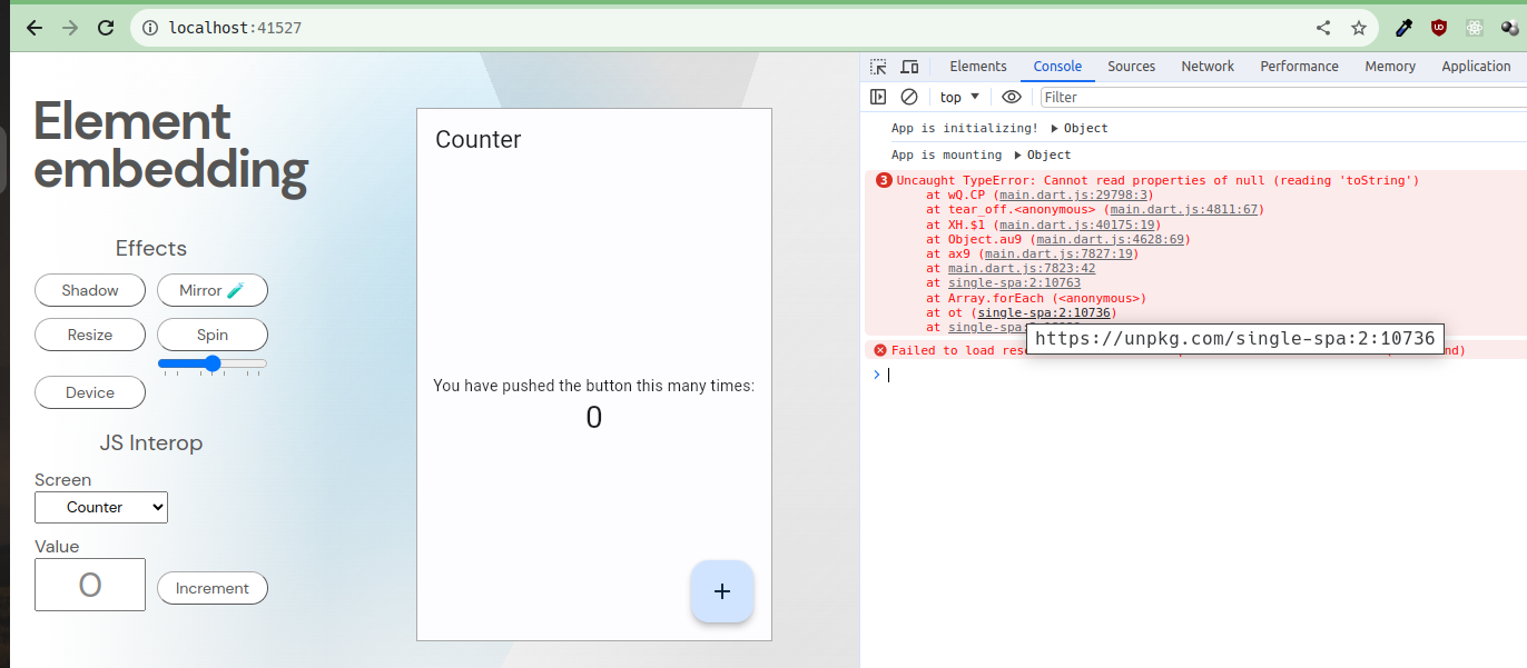 Uncaught TypeError: Cannot read properties of null (reading 'toString') at ...