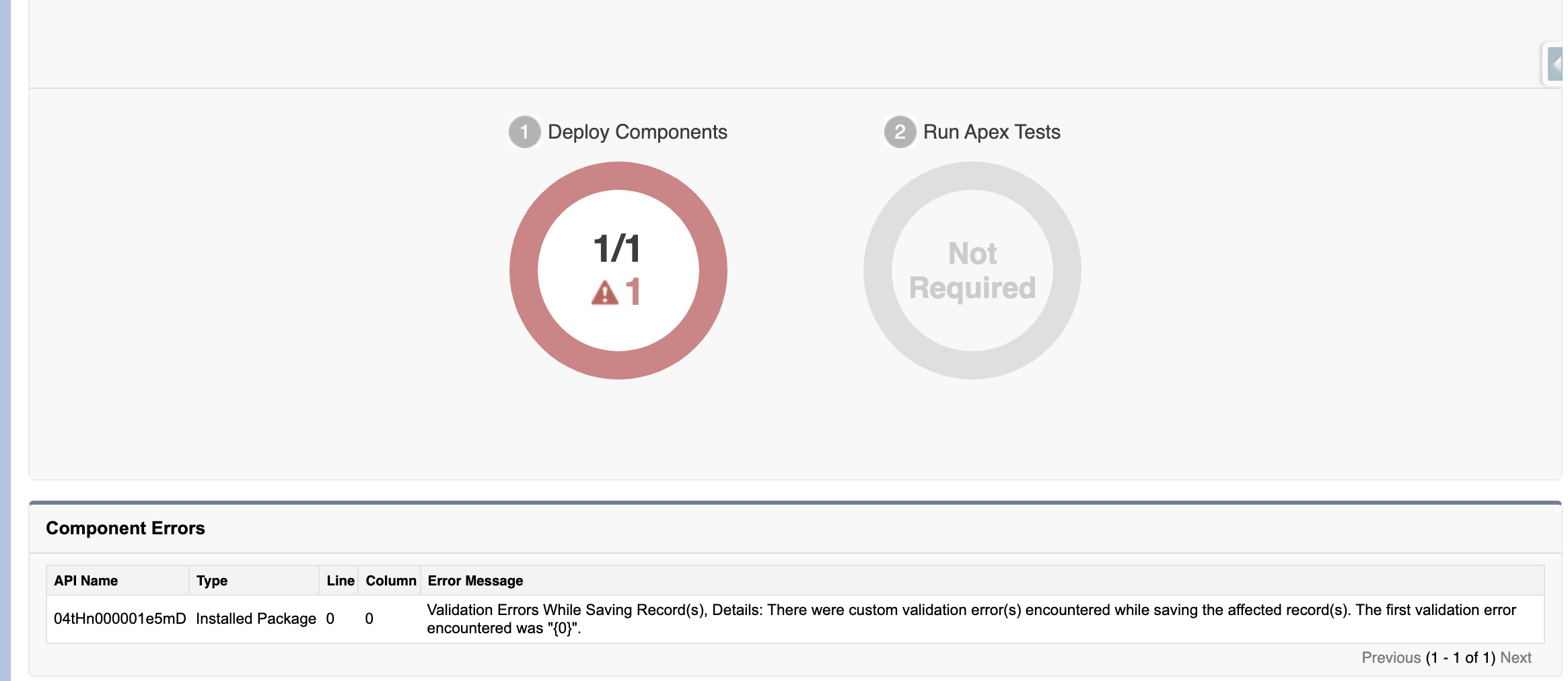 Validation Errors While Saving Record(s) There were custom validation error(s) encountered while ...