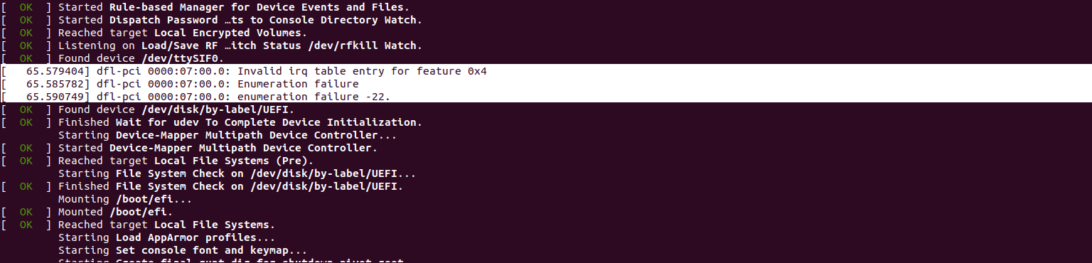 FPGA Enumeration Failure · Issue #12 · OFS/linux-dfl · GitHub