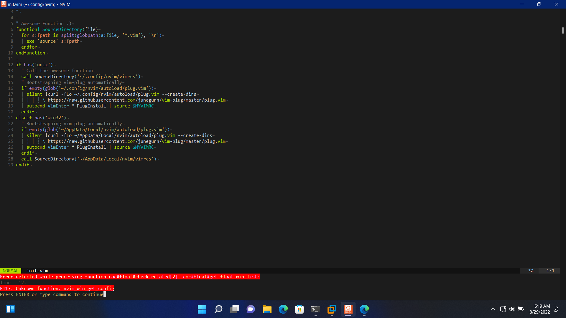 intermediate dialogue blocking nvim from continueing temporarily · Issue #4 · surajitbasak109 ...