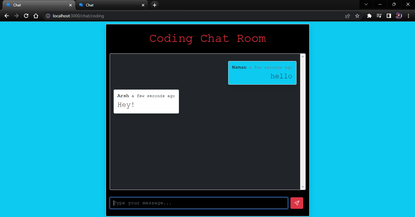 GitHub - namanrox/chat: Chat with anyone in the respective room of Gaming, Coding or Social ...