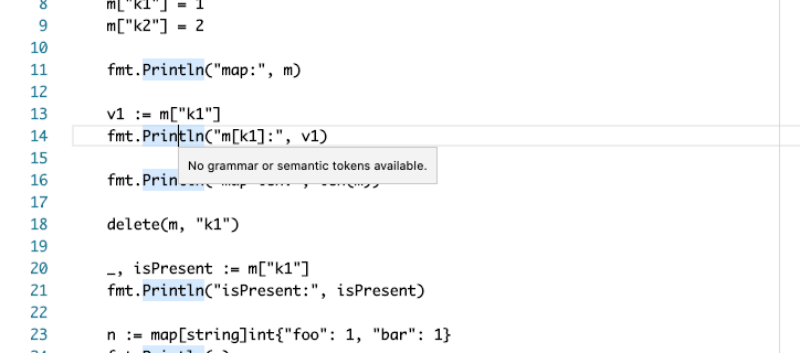 Tokenization For Go Files Not Working · Issue 107508 · Microsoft Vscode · Github