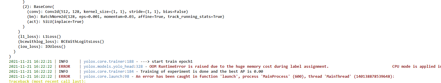 RuntimeError: CUDA error: device-side assert triggered · Issue #931 · Megvii-BaseDetection/YOLOX ...