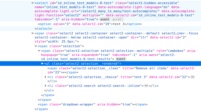 How to capture on change event on Django Autocomplete Light · Issue #1132 · yourlabs/django ...