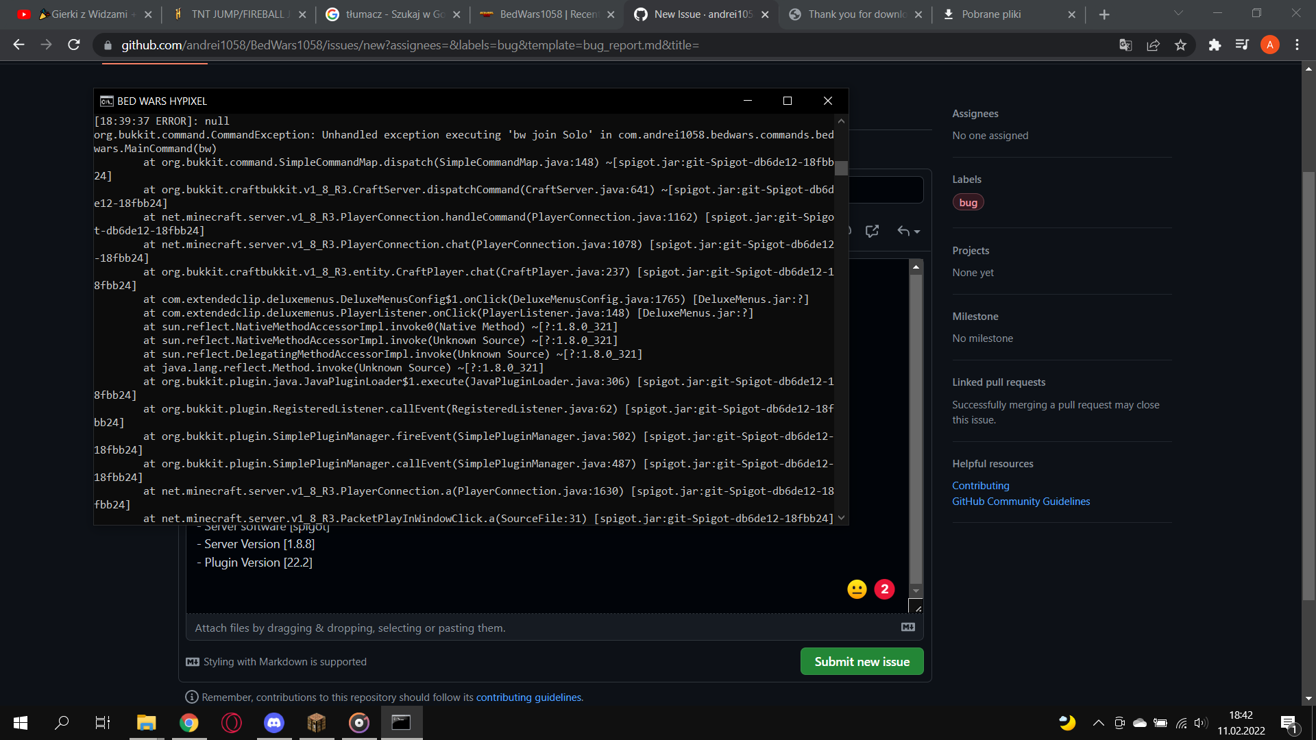 Plugin Bedwars · Issue #383 · andrei1058/BedWars1058 · GitHub