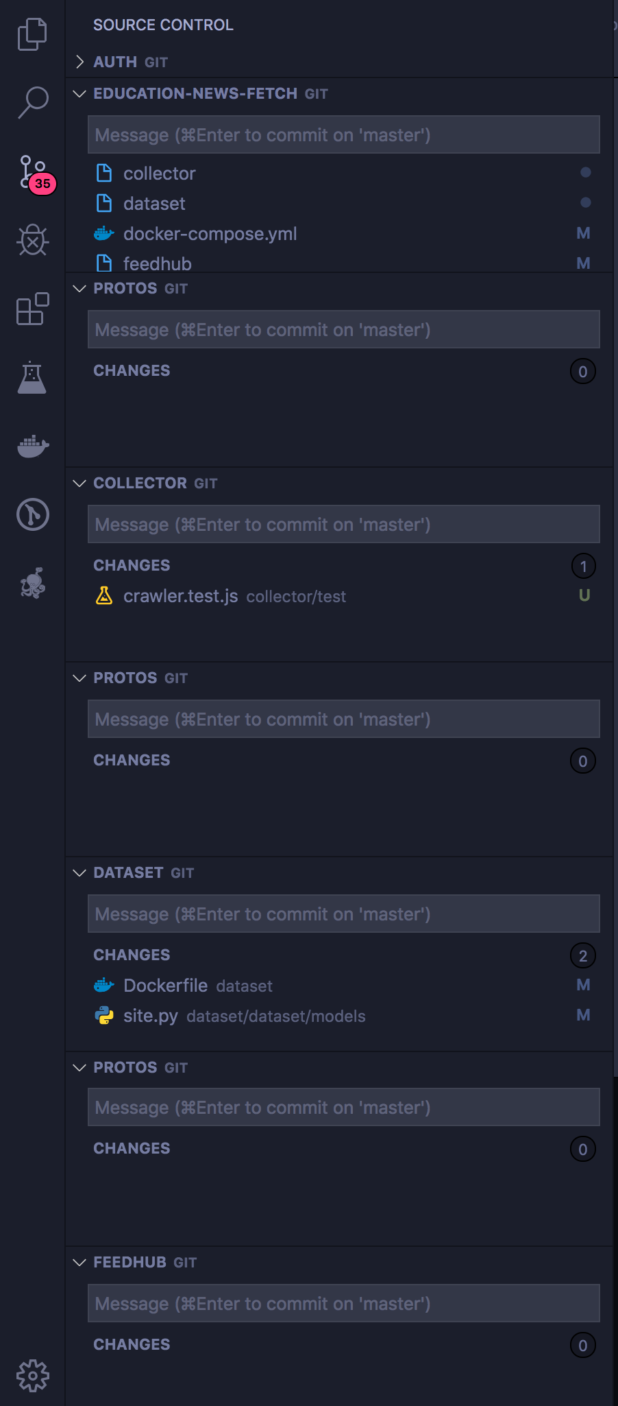 Source Control panel cannot scroll when git modules is filled in the whole panel · Issue #80355 ...