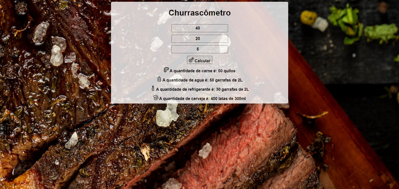 GitHub - Bruno-FCS/Churrascometro: Programa para calcular a quantidade necessária de suprimentos ...