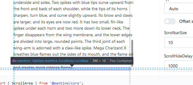 ScrollArea of type auto leaves space in the scrollbar at the bottom when it shouldn't · Issue ...