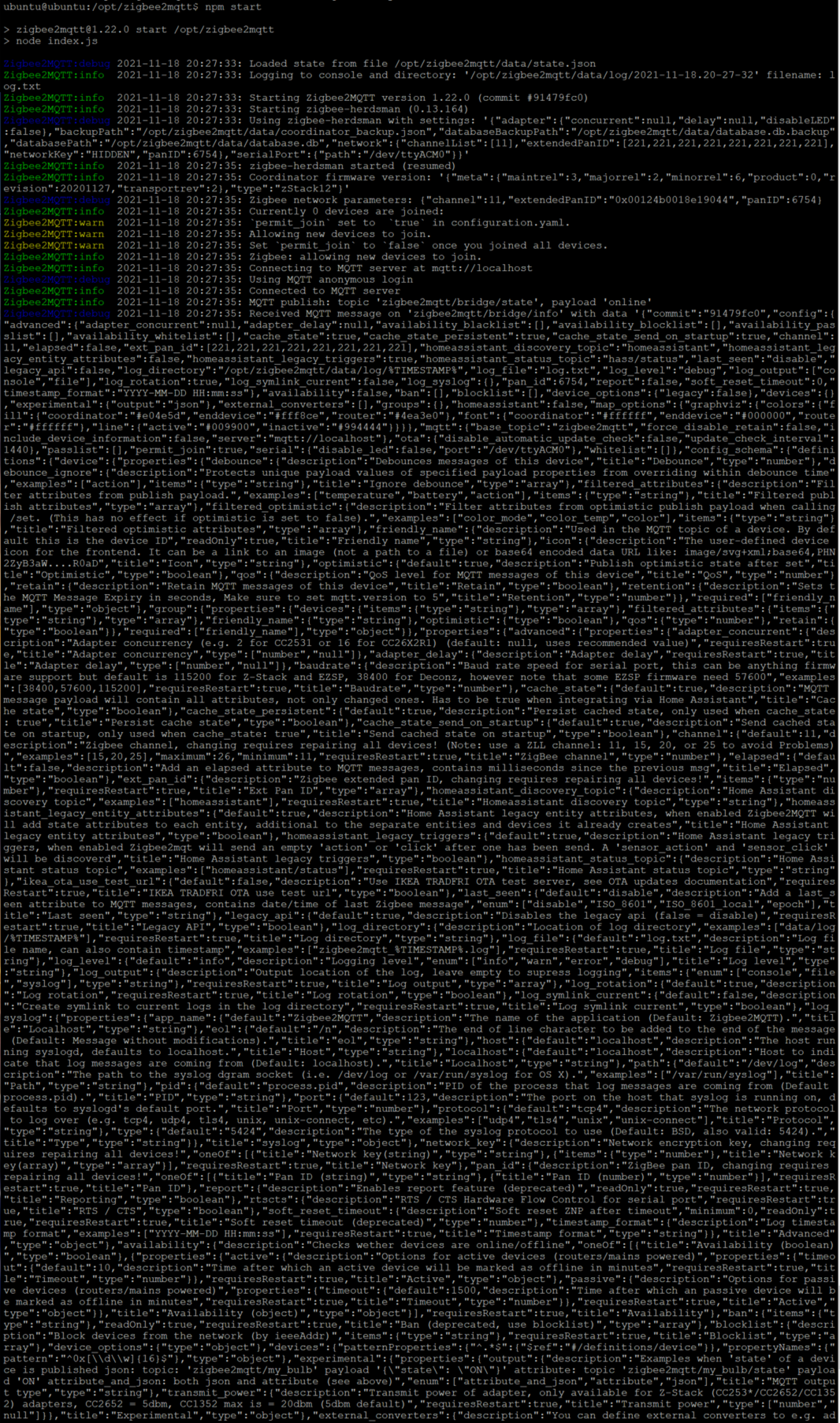 Starting Zigbee2MQTT stops at "Using experimental new availability feature" · Issue #9735 ...